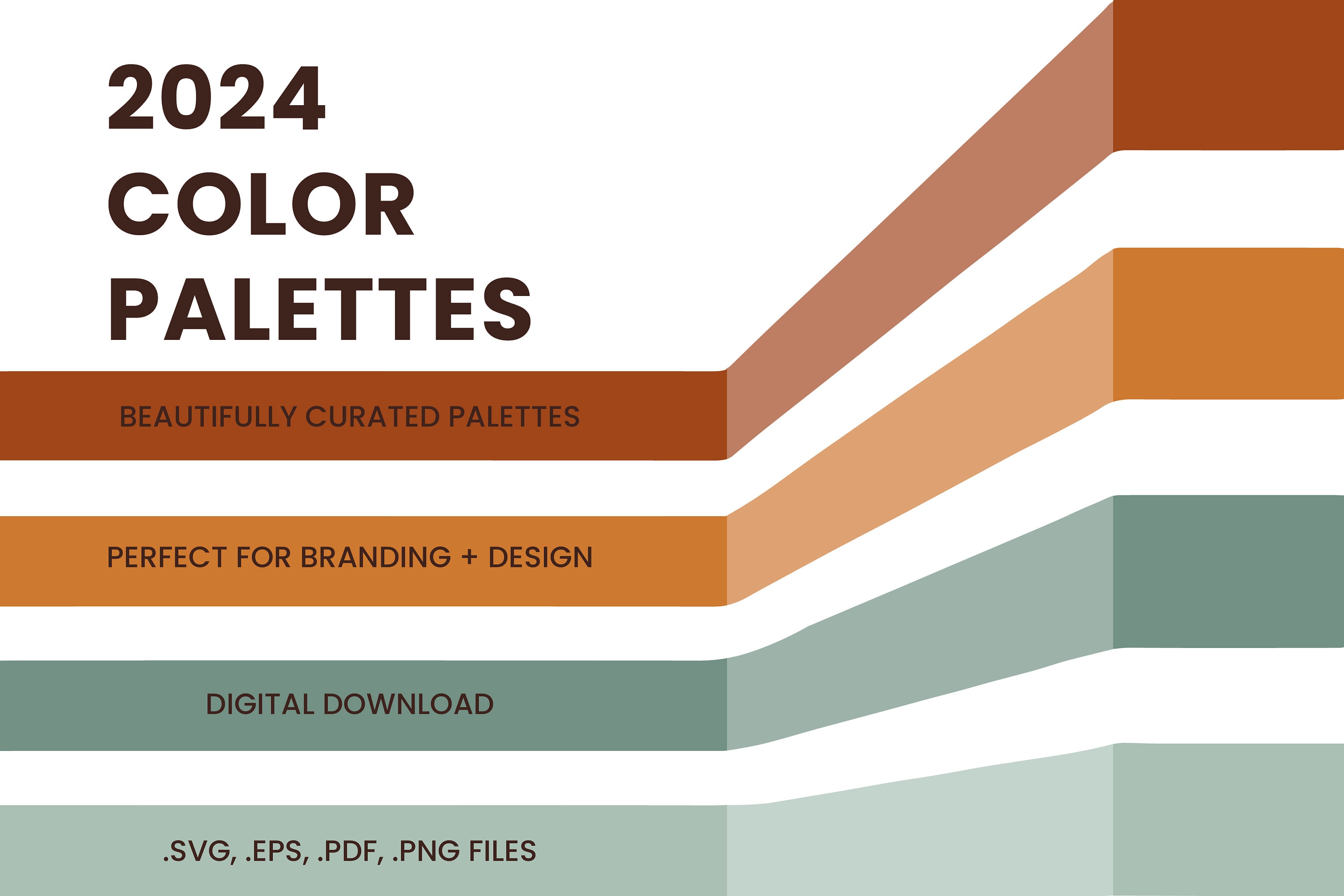 2024 Color Palettes for Branding, Design, Illustration, UI/UX - Modern ...