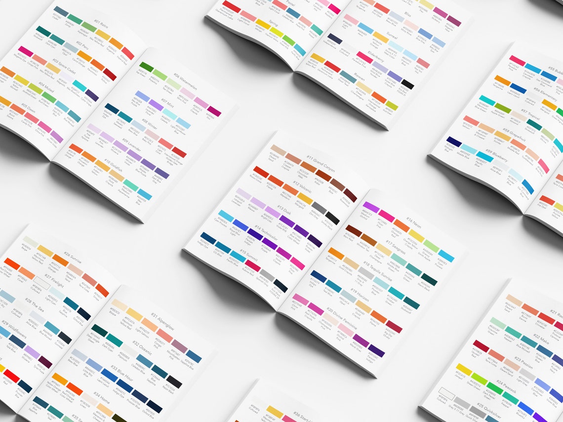 MEGA 200 Color Palette Bundle for Branding Design, Logos, Weddings ...