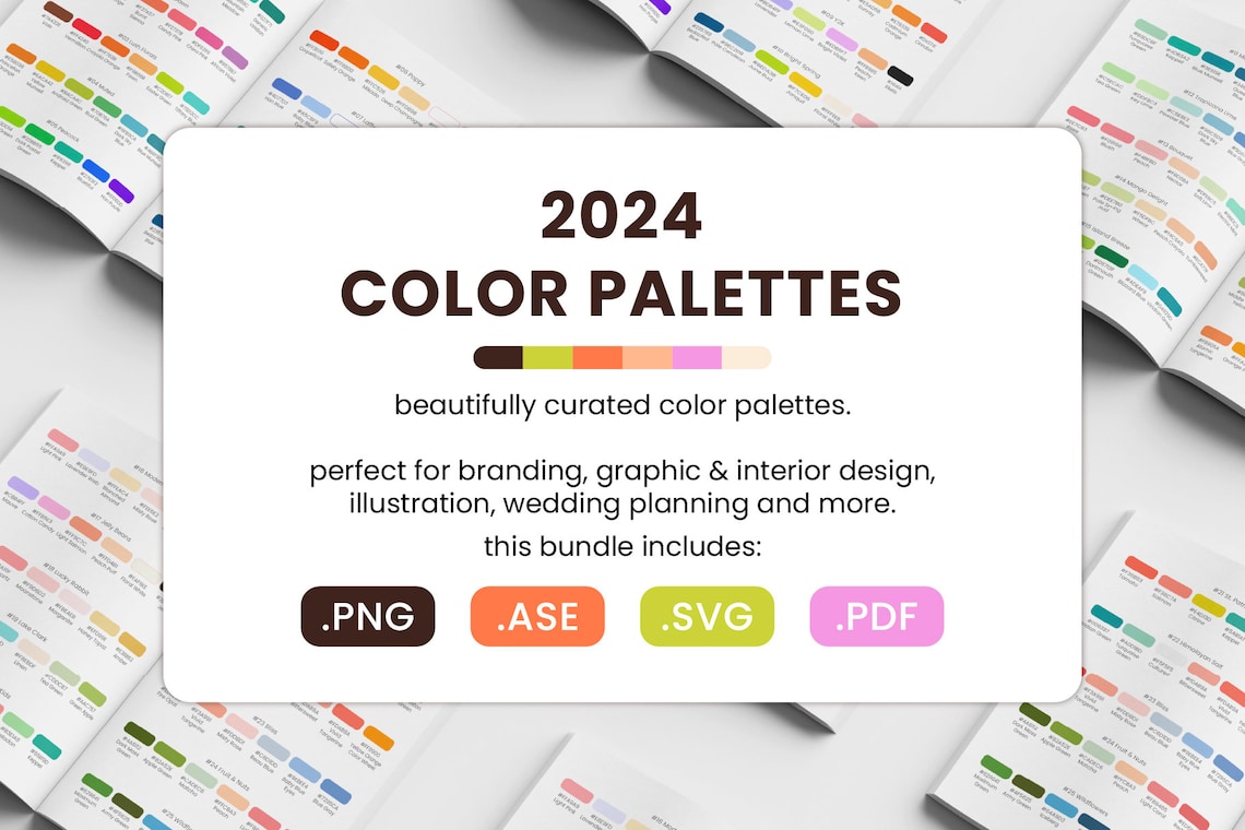 2024 Color Palettes for Branding, Design, Illustration, UI/UX Modern ...