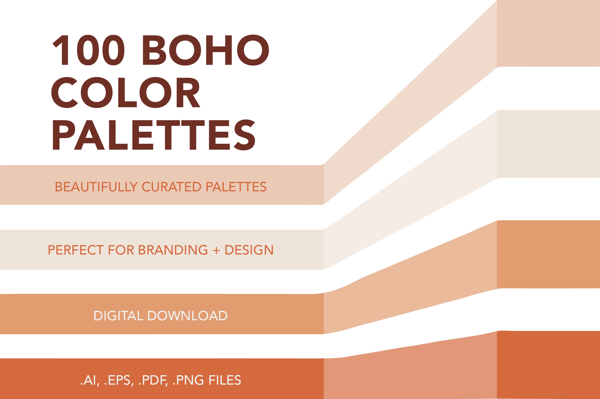 100 Boho Color Palettes for Branding Design, Weddings, Painting ...