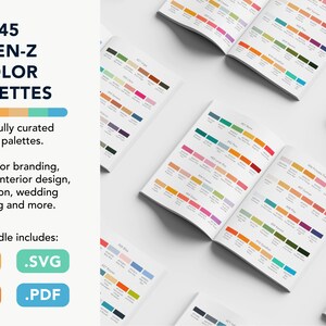 45 Gen Z Color Palettes for Branding Design Weddings | Etsy UK
