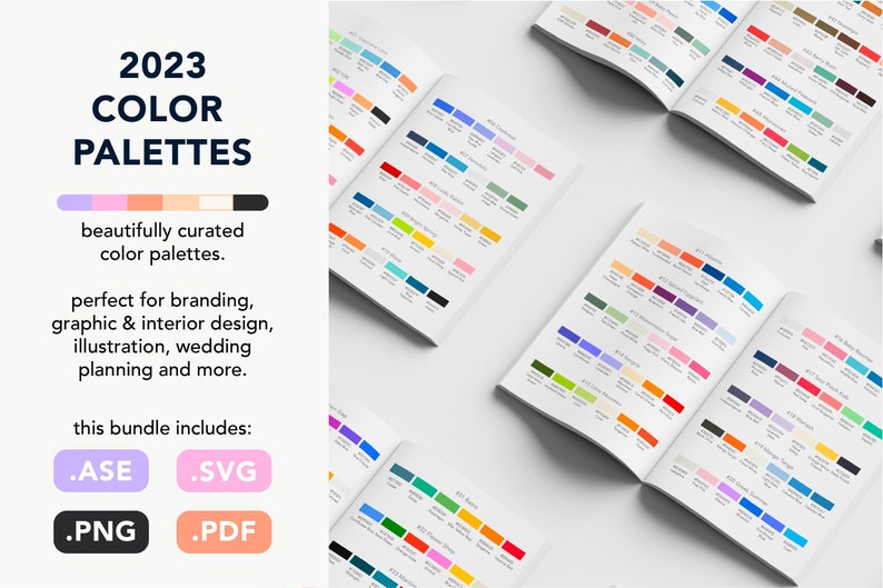 2023 Color Palettes for Branding, Design, Illustration, UI/UX - Modern ...