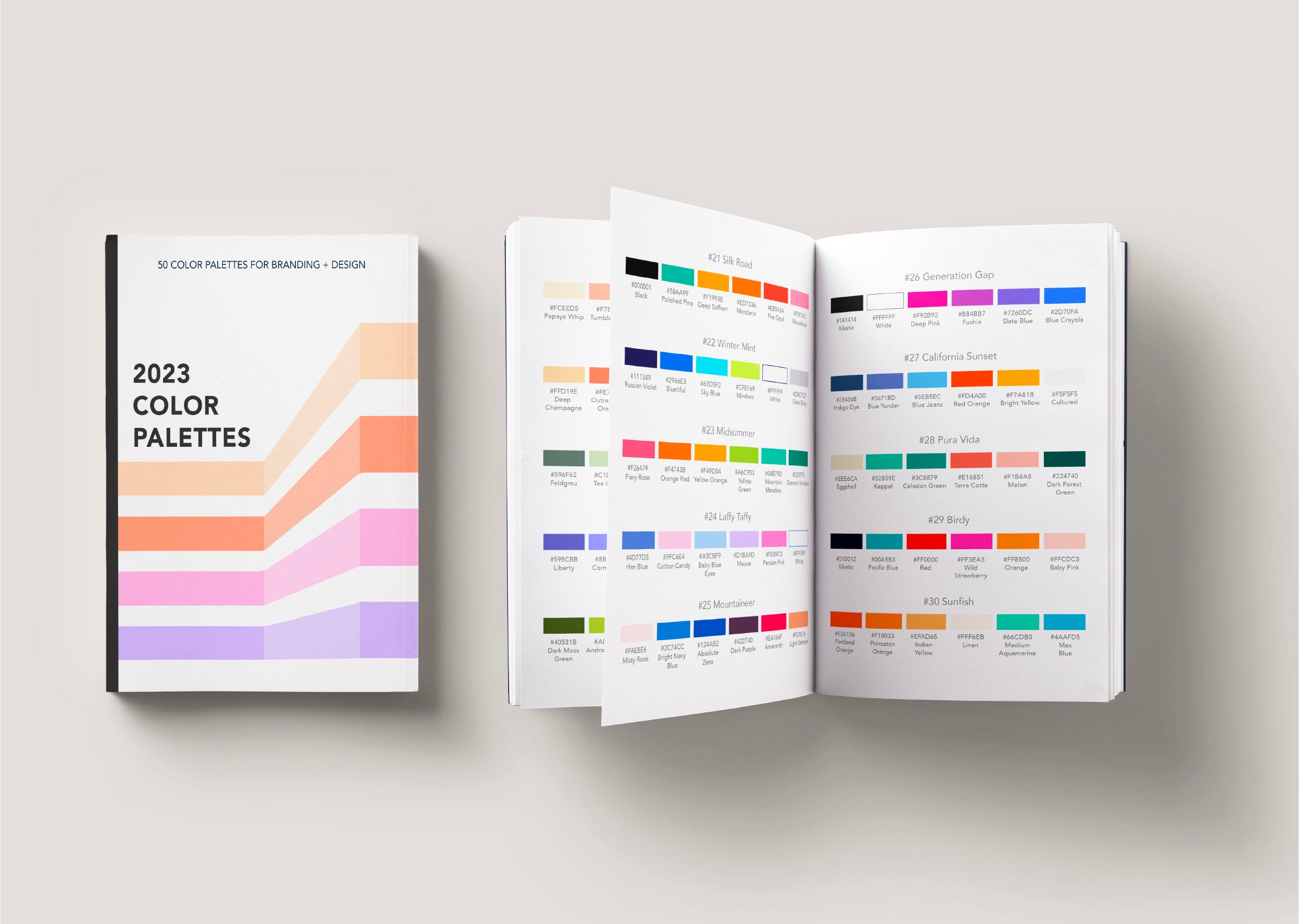 2023 Color Palettes for Branding, Design, Illustration, UI/UX - Modern ...