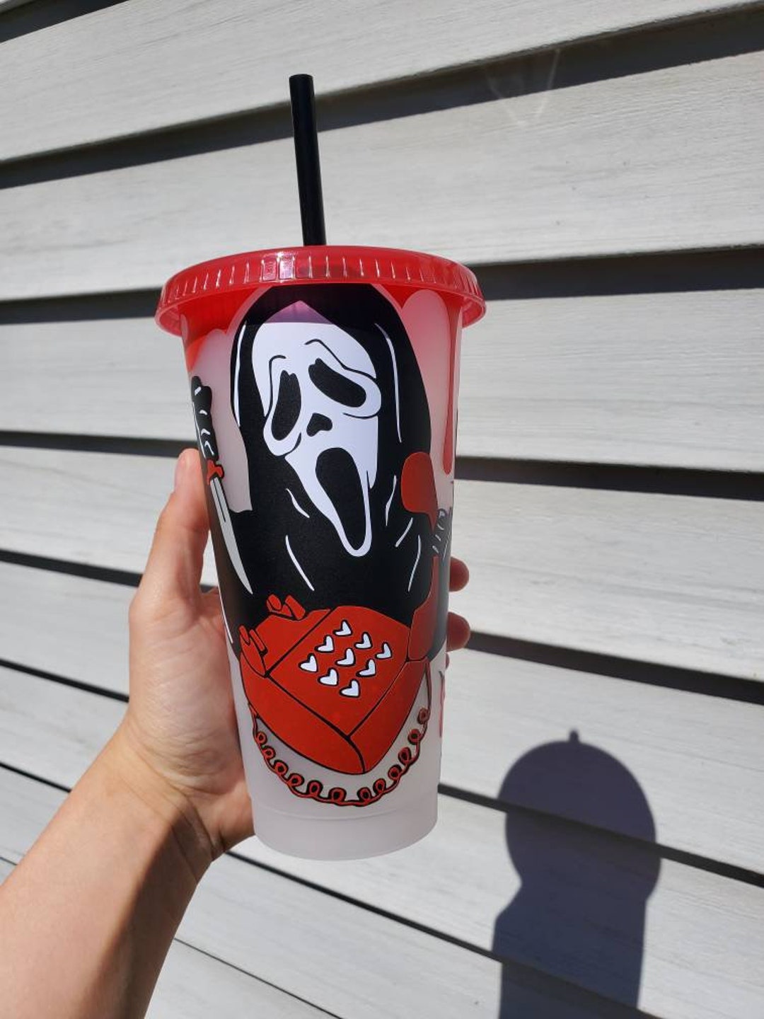 Ghostface Scream Halloween Horror Starbucks Cold Cup - Etsy