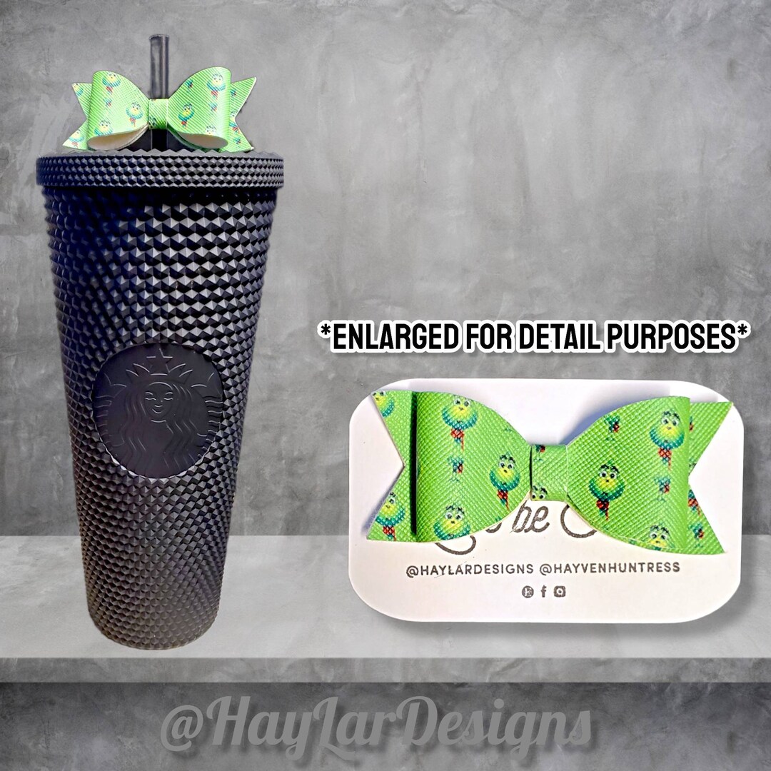 Handmade Bow Straw Topper : Grinch - Etsy