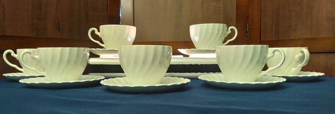 7 Pc Johnson Brothers Flat Cup and Saucer Sets (14pcs Total) Regency ...