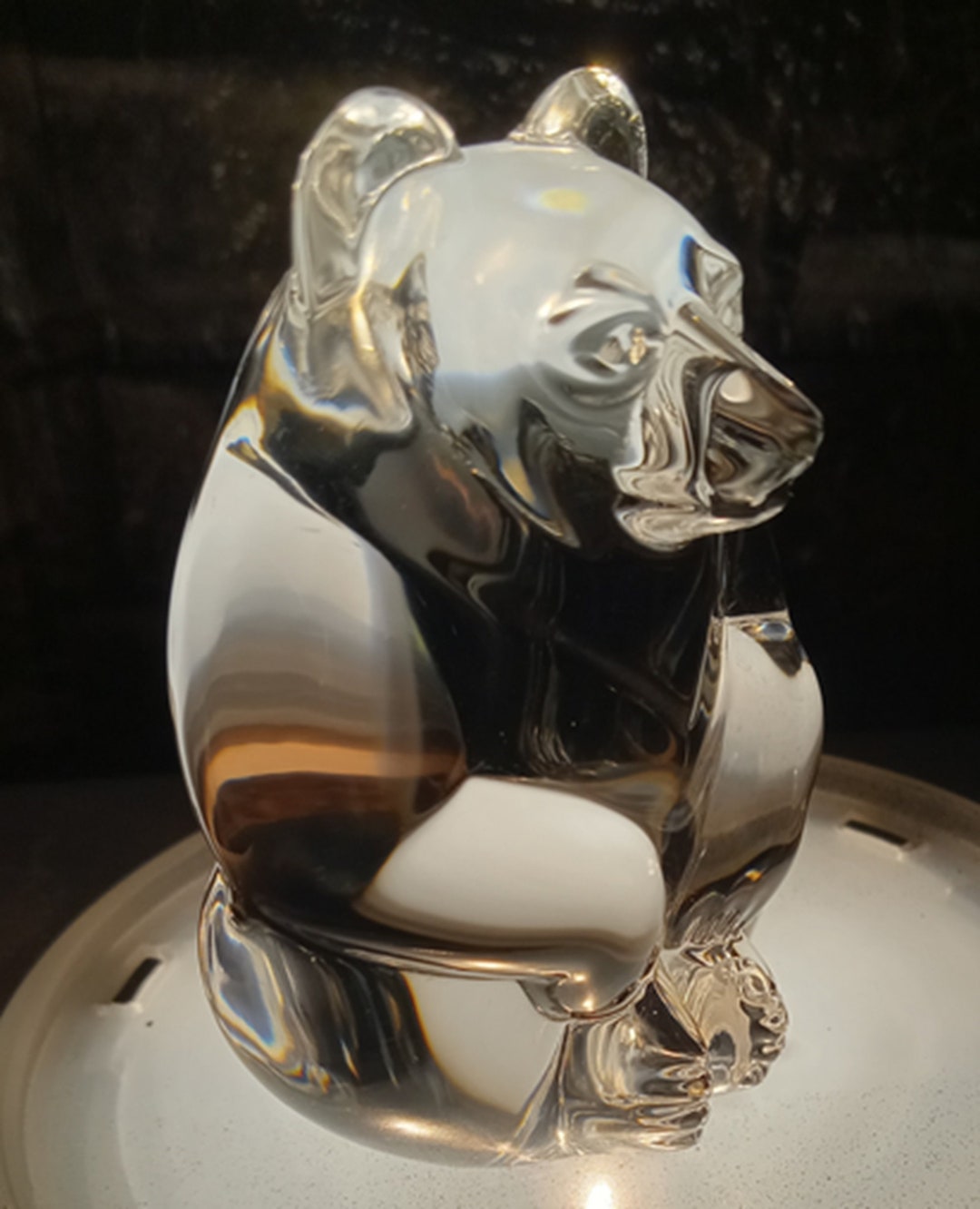Classic / Vintage Steuben Glass Bear Hand Cooler With Steuben Holding ...