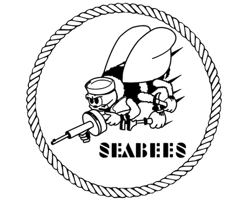 Seabees Decal Militarily Decal Car Decal Sticker | Etsy