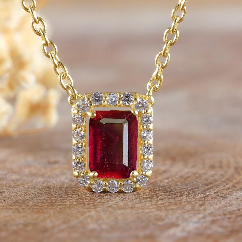 Red Ruby Pendant - Etsy