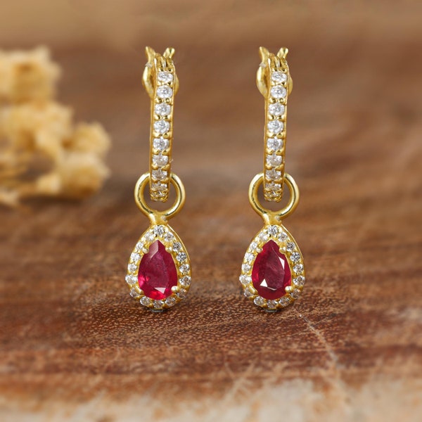 Ruby Earrings - Etsy