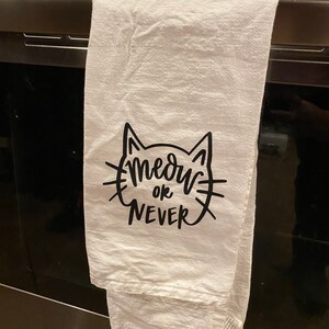 Tea Towel, Cat Tea Towel, Cat Tea Towel Handmade, Housewarming Gift for ...