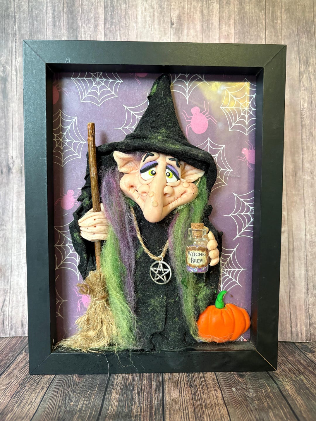 Witch Frame Halloween Decoration Frame Approx 7x22 Inches - Etsy