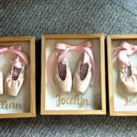 Handcrafted Keepsake Pointe Shoe - Elegant Pink Gold Ivory Ballet Decor Gift - Etsy