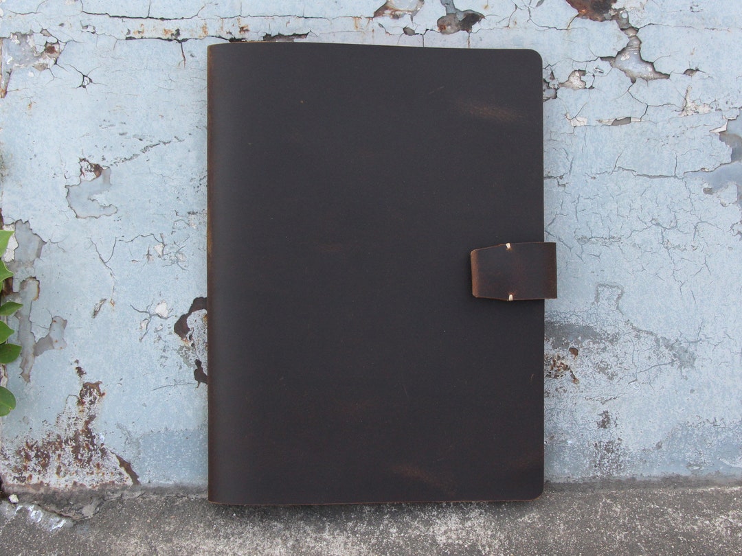 Handmade Leather Journal A4,leather Notebook Cover A5,vertical Notebook ...