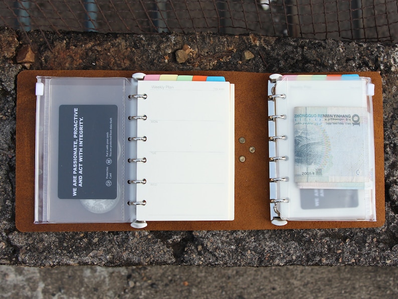 Personalized A7 Second Ring Mechanism Leather Notebook,a7 6 Ring ...