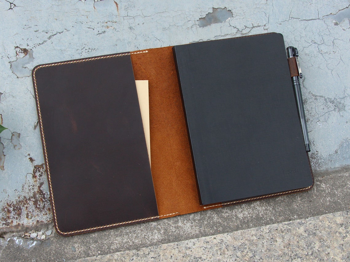 Leather Notebook Covervintage Leather Journal Cover - Etsy