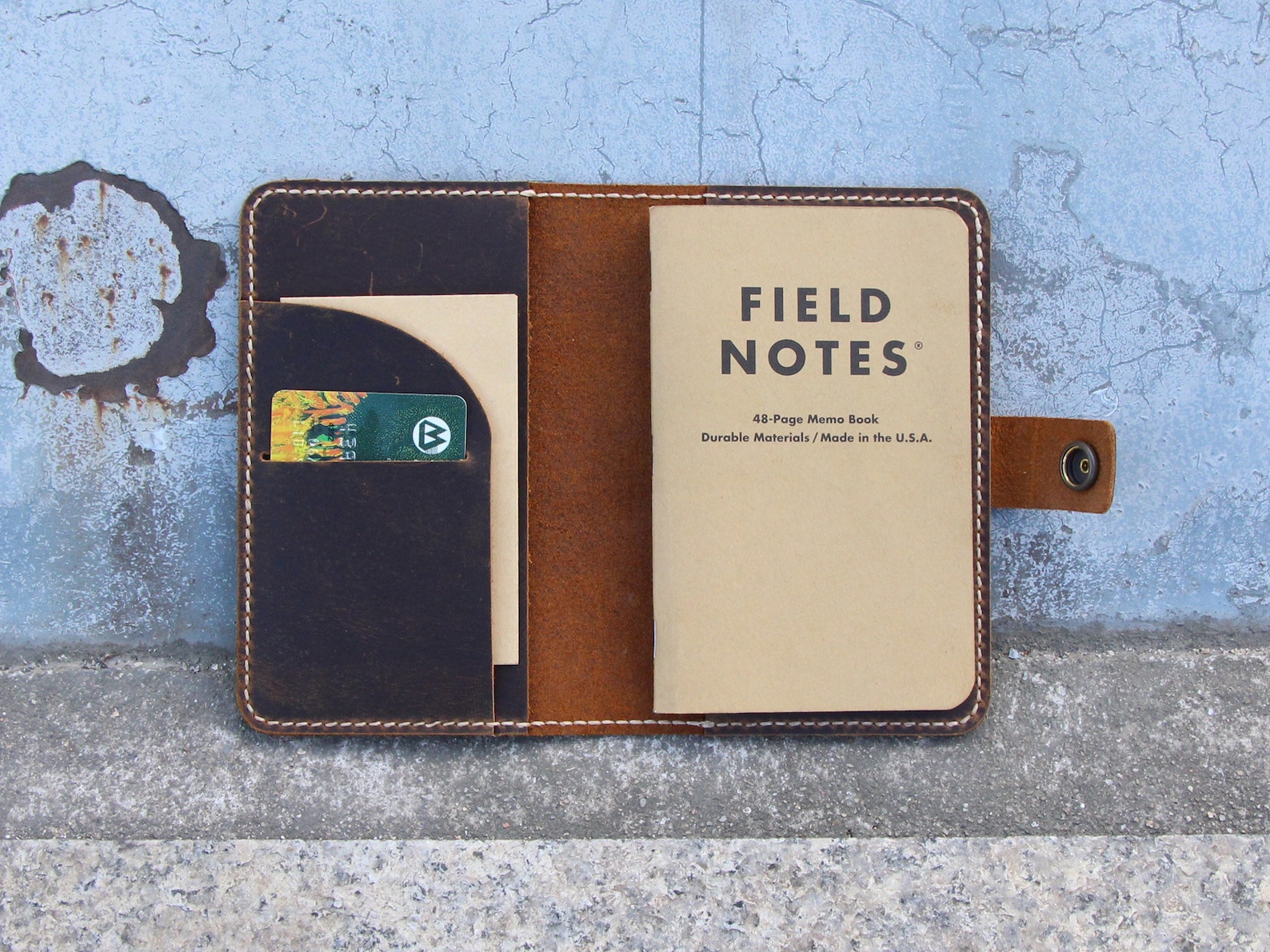 Travelers Notebook Cover, Personalized Leather Cover for Pocket Size ...