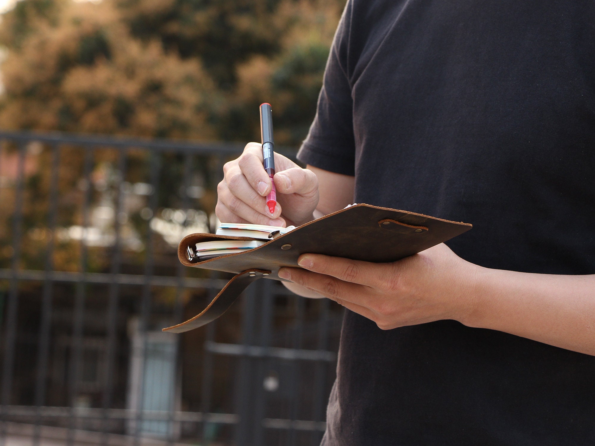 Personalized A7 Second Ring Mechanism Leather Notebook,a7 6 Ring ...