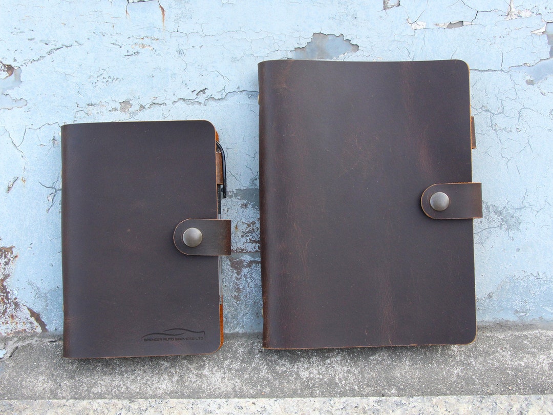 Leather Refillable Binder Notebook,a5/a6 Leather Binder Cover,leather ...