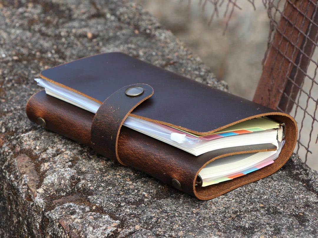 Personalized A6 Second Ring Mechanism Notebook,a6 Leather Refillable ...