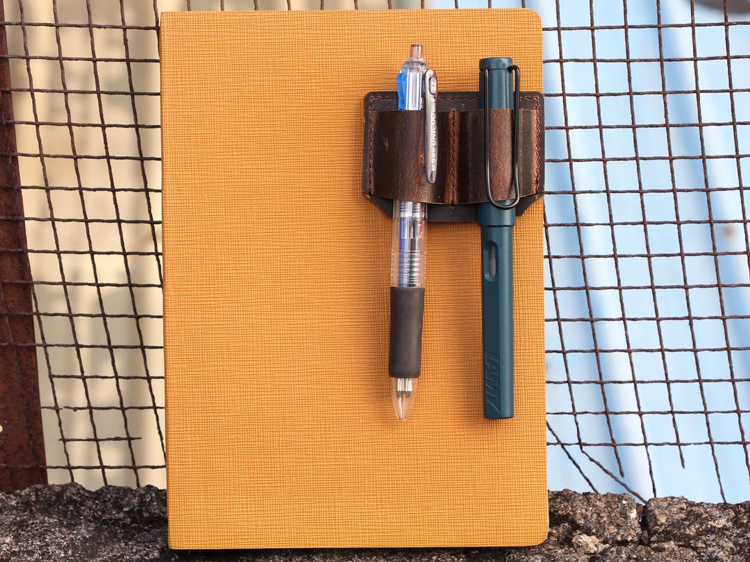 Personalized Leather Pen Pencil Holder Clip,leather Pen Holder for ...