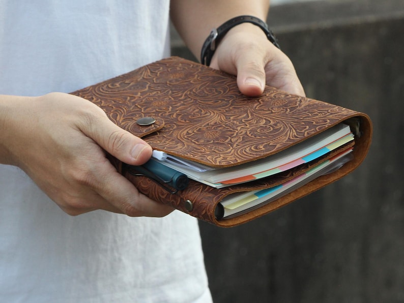 Personalized Leather Journal,a7/a6/a5 Second Ring Mechanism Leather ...