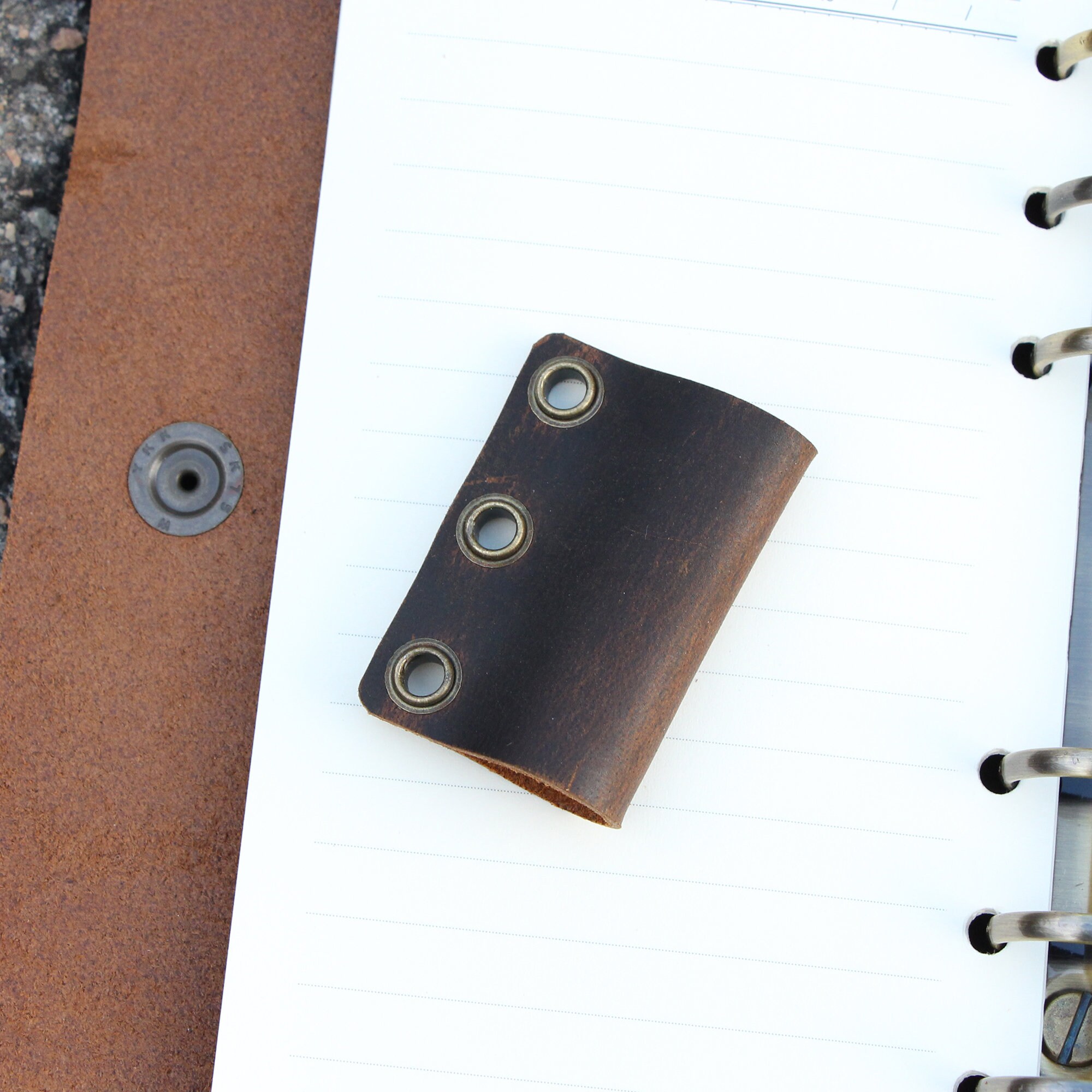 Leather Pen Pencil Holder for Binder Notebook,journal Notebook Pen ...