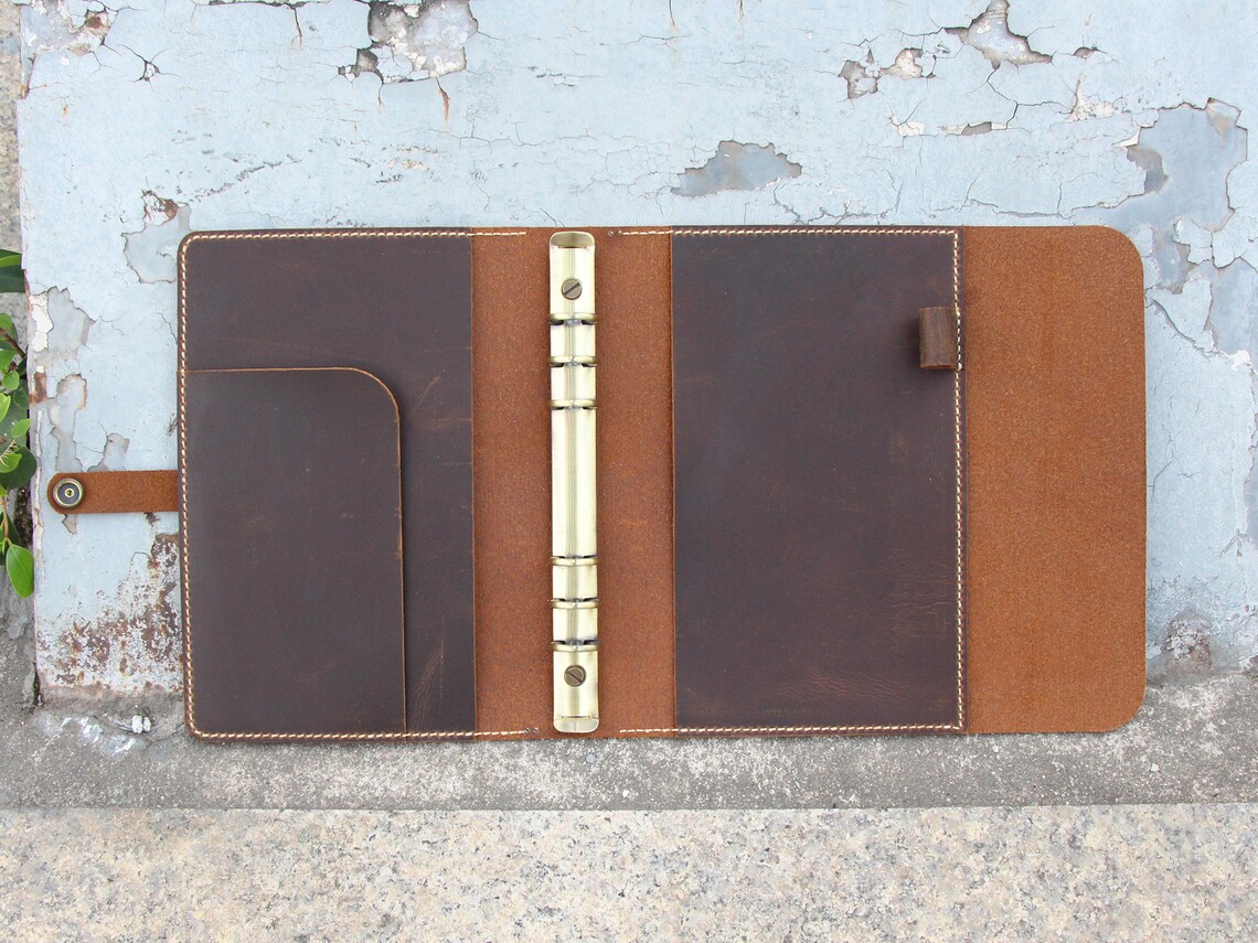 Personalized A5 Leather Organizer Agendaleather Binder Cover - Etsy