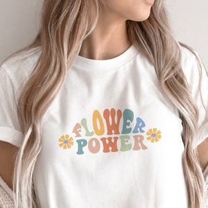 Flower Power SVG File Retro Svg for Tshirt Mug Design | Etsy