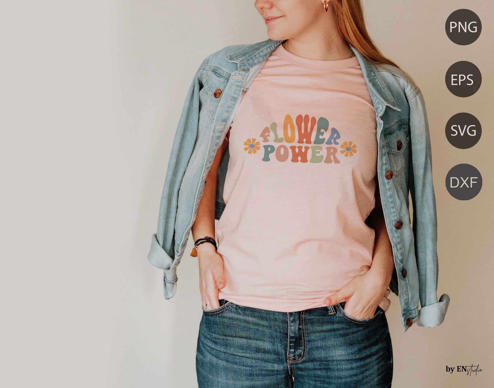 Flower Power SVG File Retro Svg for Tshirt Mug Design | Etsy