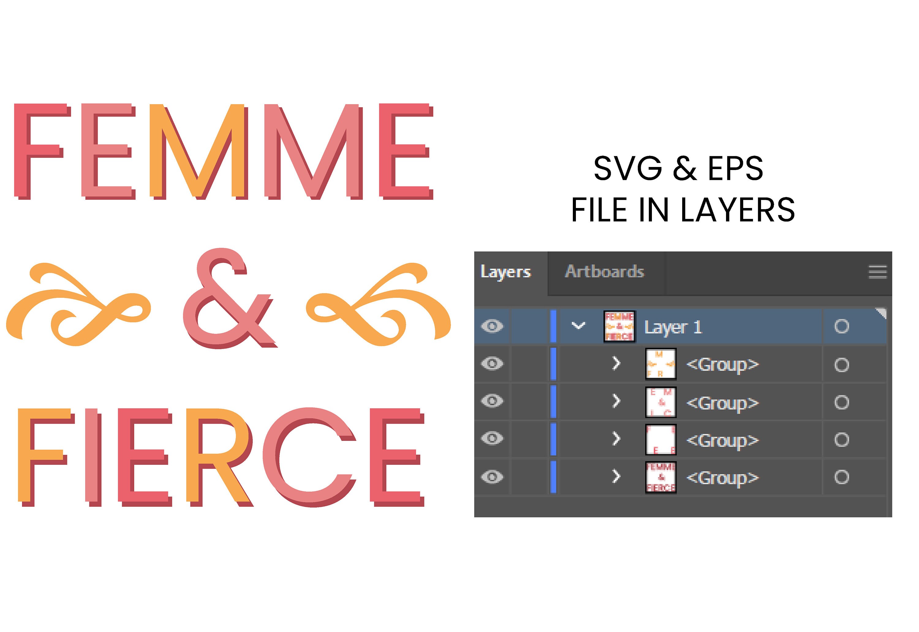 Femme & fierce svg file for womans shirtSassy Inspirational | Etsy