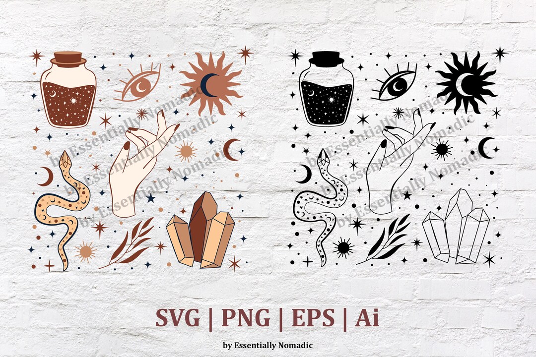 Witchcraft Sublimation Design Digital Download,mystical Celestial Boho ...