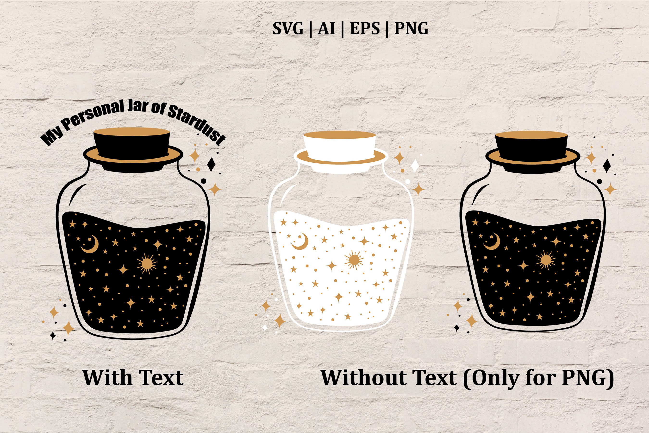 Stardust Potion Jar Svg Filemagical Svg Png Spiritual - Etsy Finland