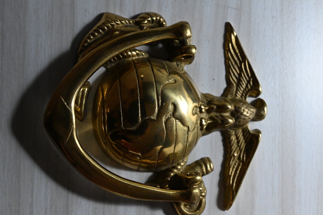 USMC Eagle Globe and Anchor EGA Brass Doorknock HEAVY - Etsy