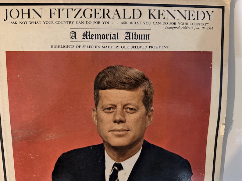 1963 John F. Kennedy Memorial Album | Original JFK Tribute Vinyl LP ...