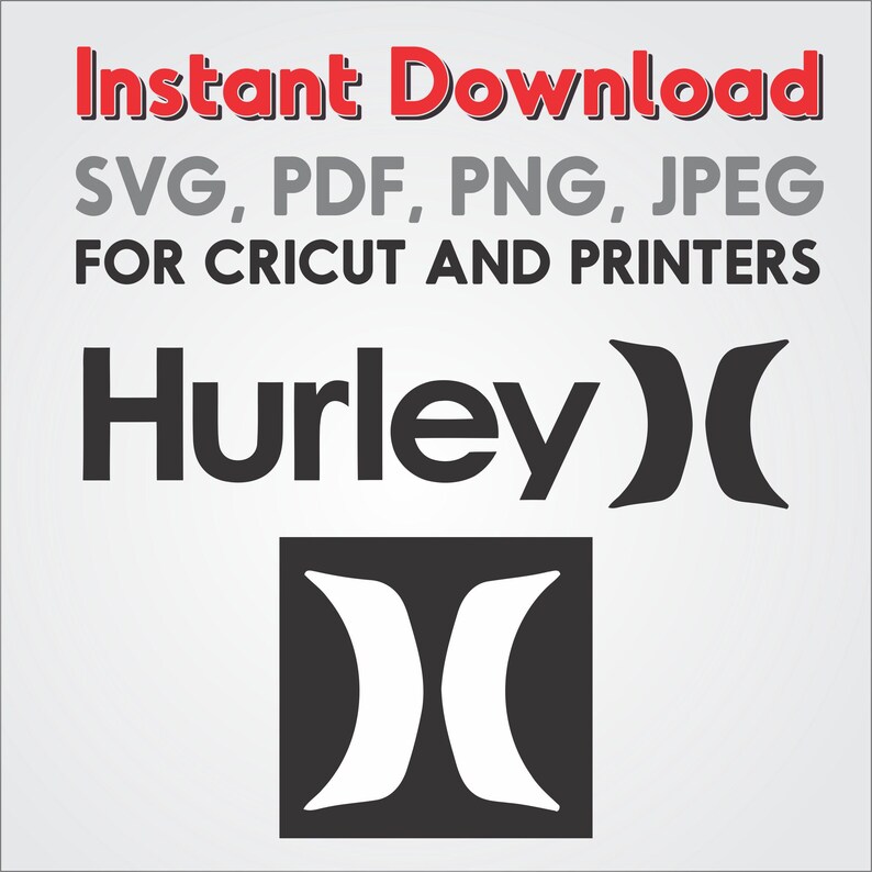 Hurley Logo SVG Cut File for Cricut Instant Download, Hurley Vector ...