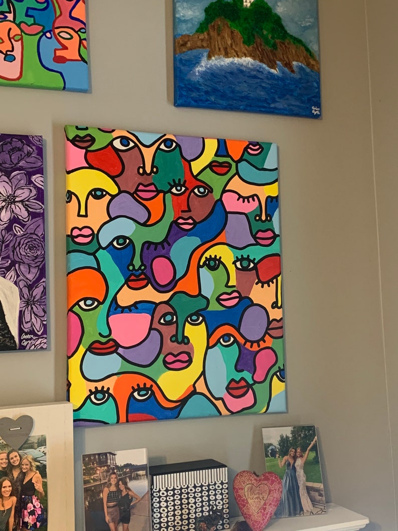 Colorful Abstract Faces - Etsy