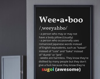 Weeaboo Wall Art - Etsy UK