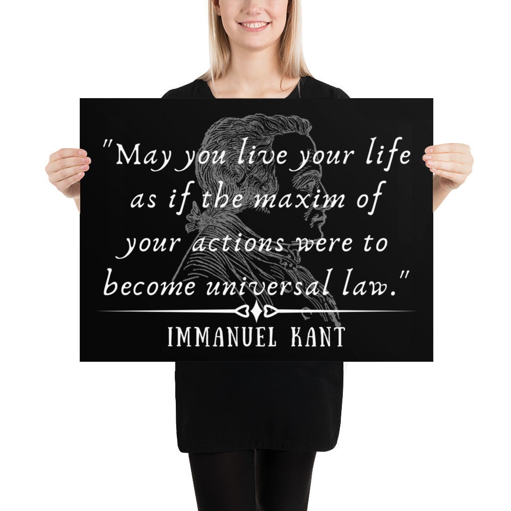 Immanuel Kant's Maxim Poster Immanuel Kant Quote Wall - Etsy UK