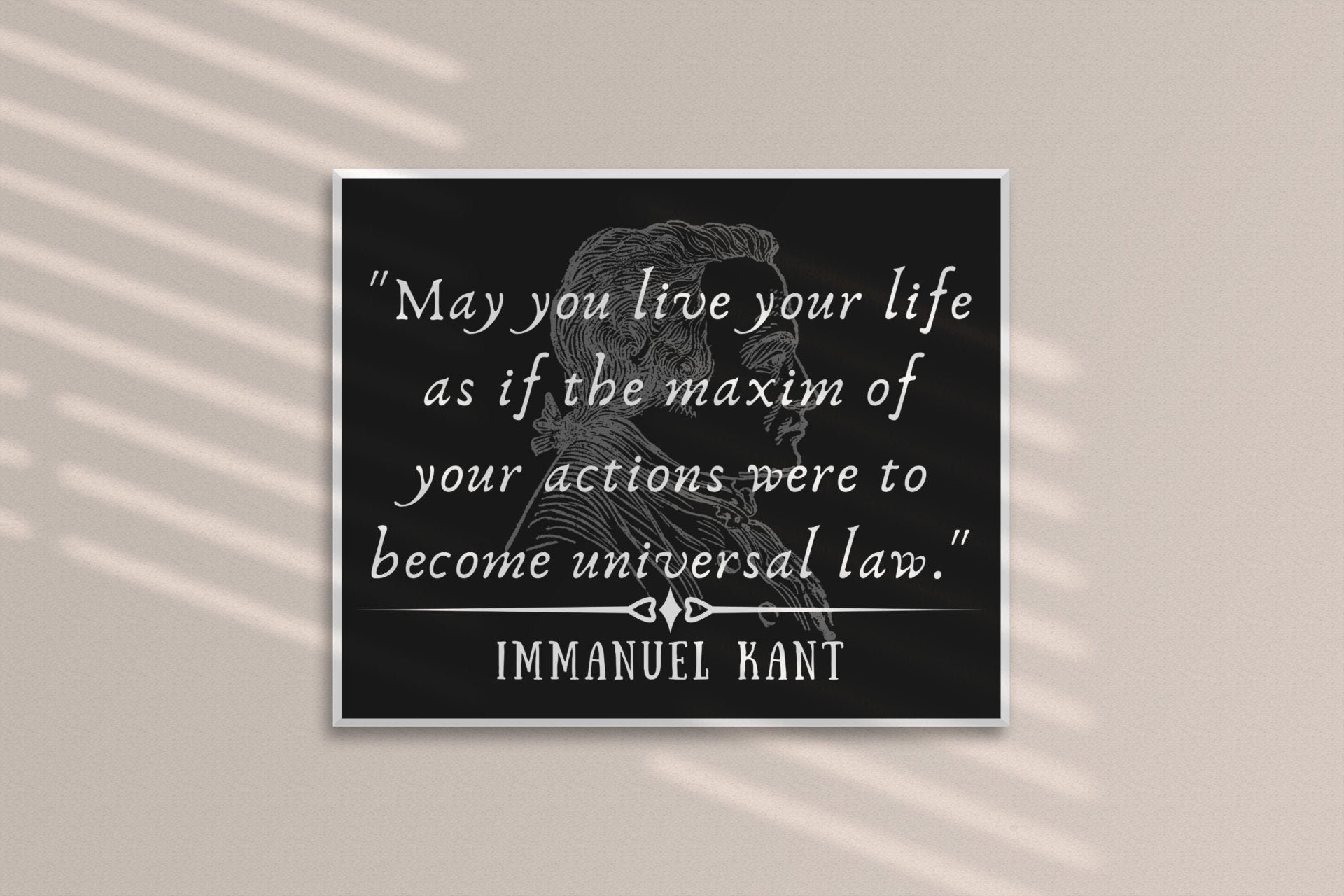 Immanuel Kant's Maxim Poster Immanuel Kant Quote Wall - Etsy UK