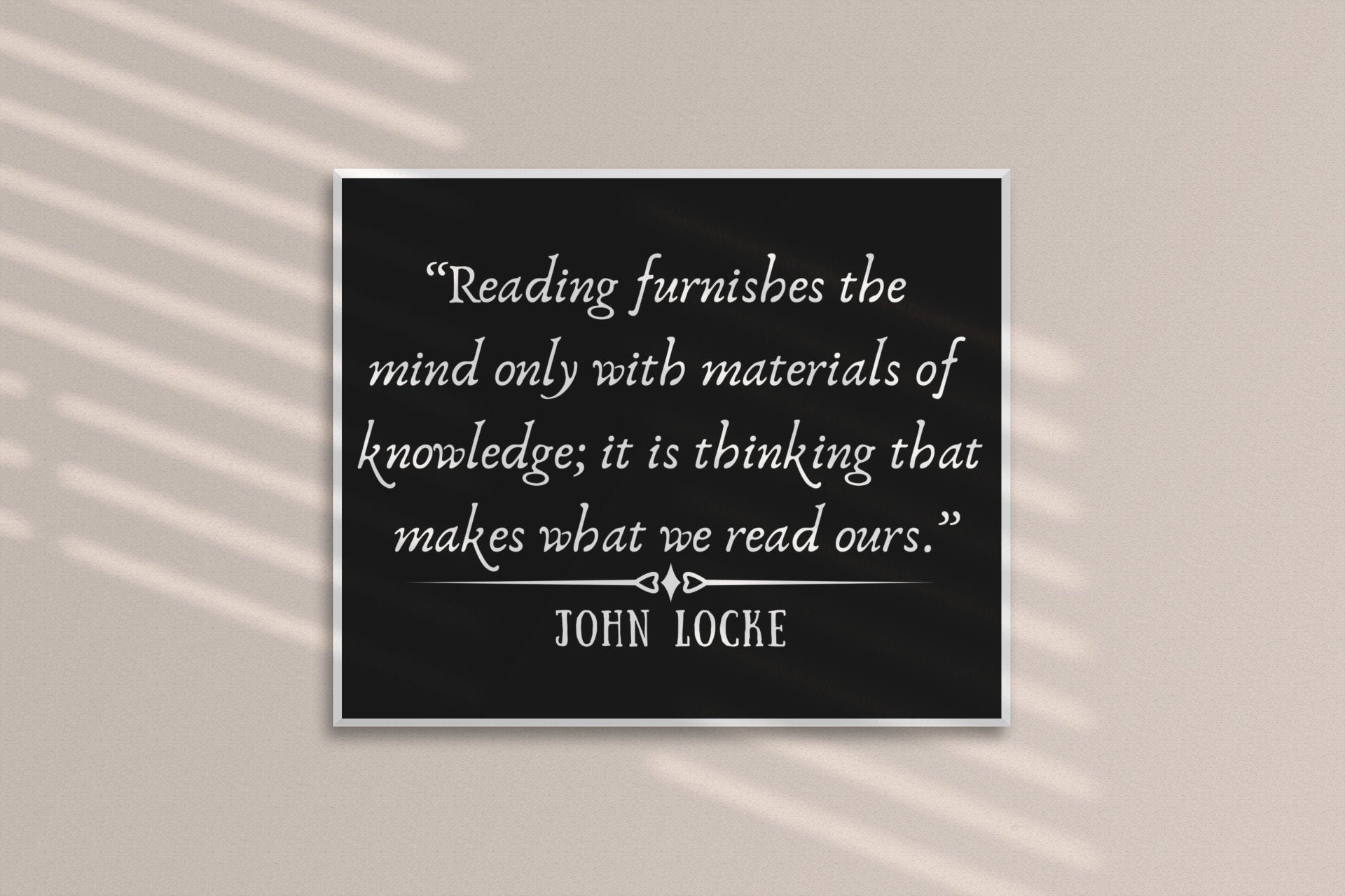 John Locke Quote Poster Libéralisme Wall Art Inspirational - Etsy France