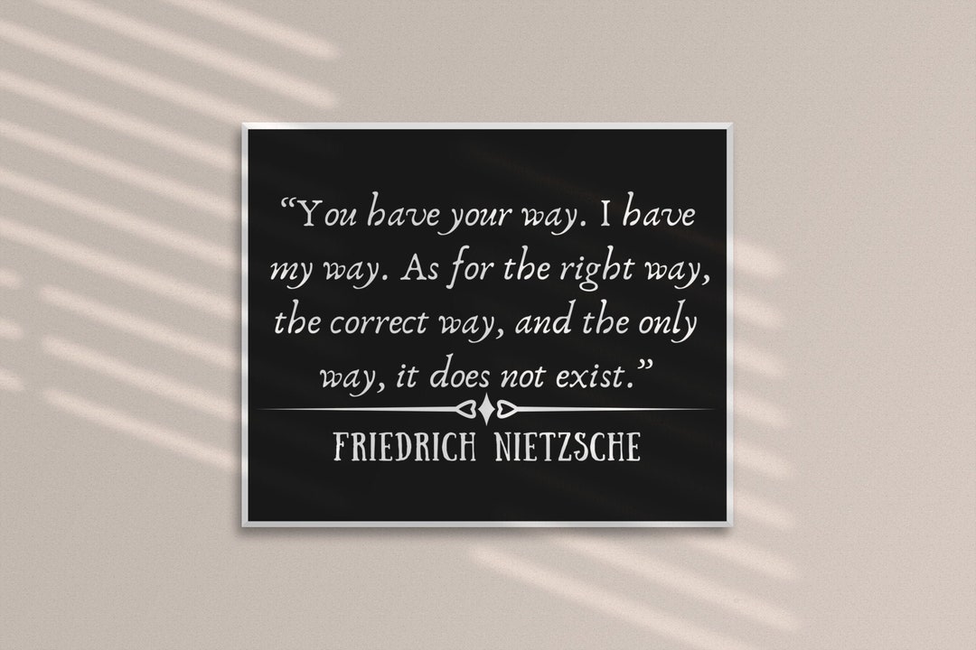Friedrich Nietzsche Quote Poster Nietzsche Wall Art Inspirational ...