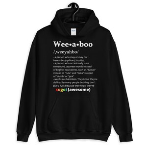 Weeaboo Definition Hoodie Sweatshirts for Weebs and Otakus - Etsy
