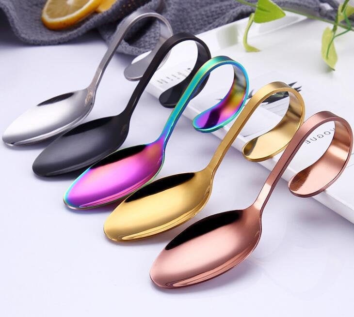 Stainless Steel Canape Serving Spoon 5colors ECO Friendly Food - Etsy UK