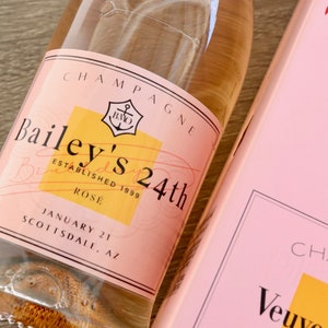 Custom Champagne Label Sticker / Printed Version Made-to-order / for ...