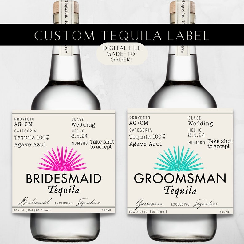 Custom Tequila Label / Digital File Made-to-order / for All - Etsy