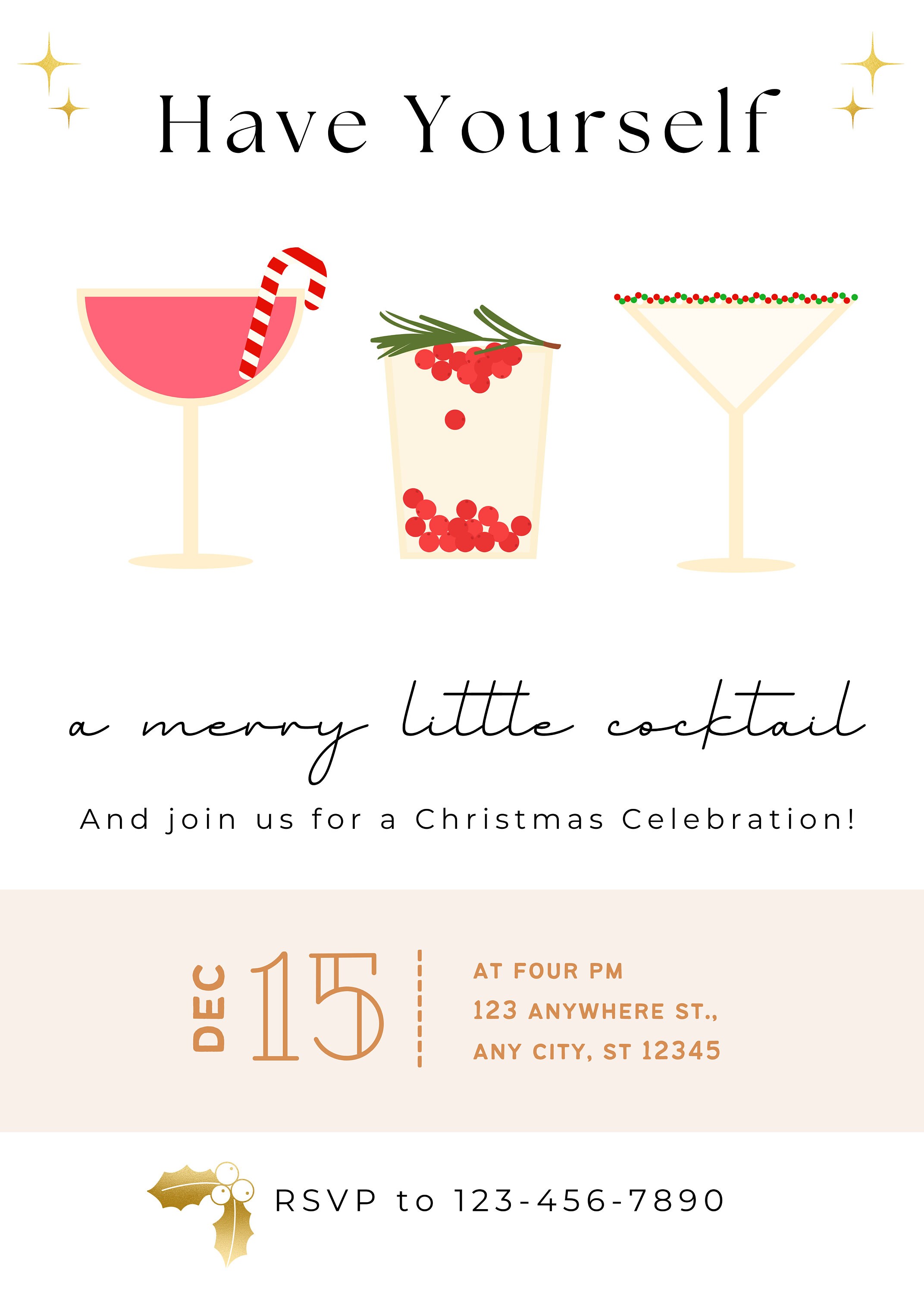 Holiday Party Invitation Template Editable File / Christmas - Etsy