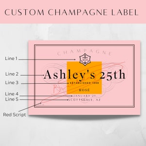 Custom Champagne Label Sticker / Printed Version Made-to-order / for ...