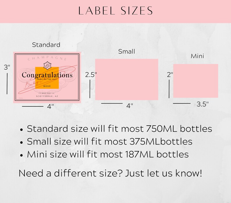 Custom Champagne Label Sticker / Printed Version Made-to-order - Etsy