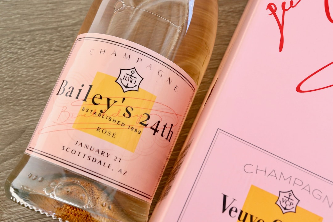 Custom Champagne Label Sticker / Printed Version Made-to-order / for ...